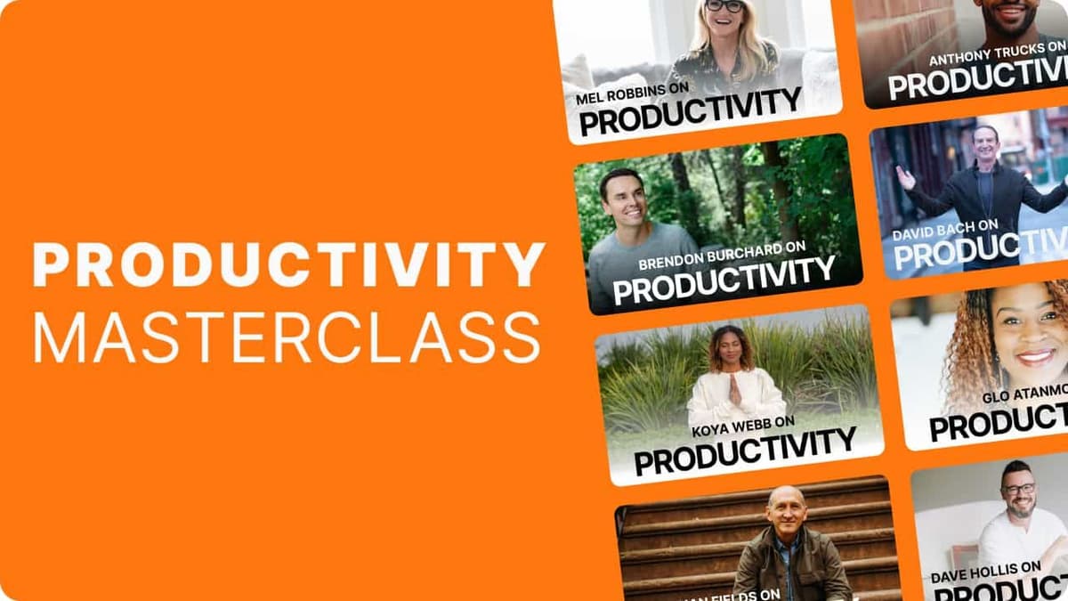 Productivity Masterclass Welcome